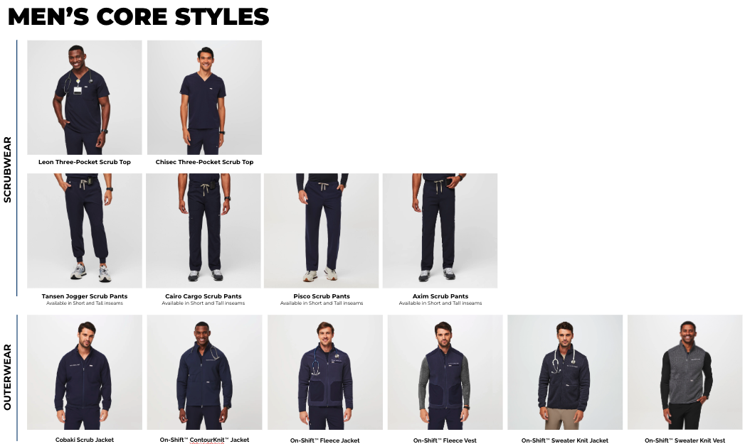 What apparel styles and colors are available for FIGS TEAMS? – Help ...